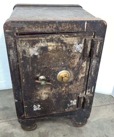 Late 1800s safe with combination, 18"W x 18"D x 29"H, good - Albrecht ...
