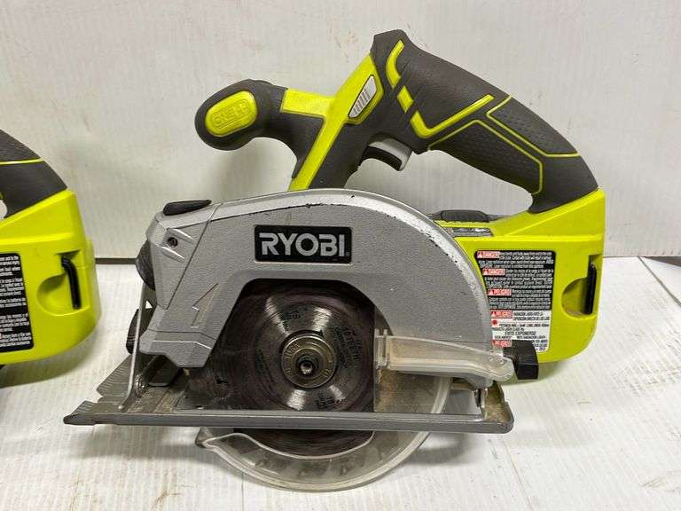(2) RYOBI 18V saws, battery and charger works - Albrecht Auction Service