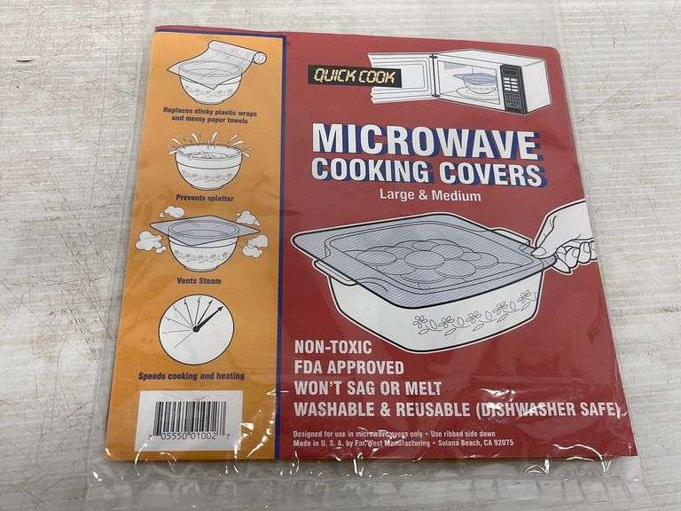 (3) Flannel Back tablecloths, 52" x 52" square; Microwave cooking ...