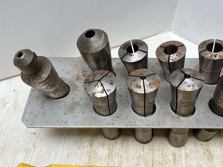 Assortment of R-8 collets for Bridgeport type milling machines, good ...