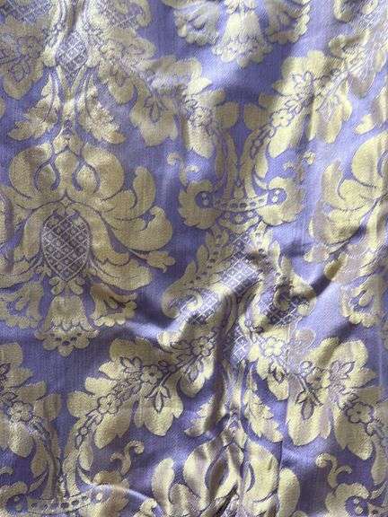 (4) Antique drapery panels, can be used for fabric, rich lavender/gold ...