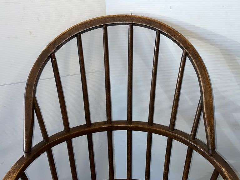 High backed windsor chair, seat- 18 1/2"W x 18"H, good - Albrecht ...