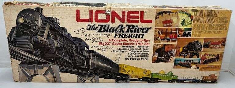 Lionel black river freight big 027 size 6-piece train car and ...
