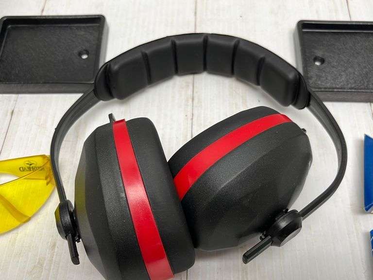 Rifle gunsmiths bench vise, radians silencer ear muffs, redhead ...