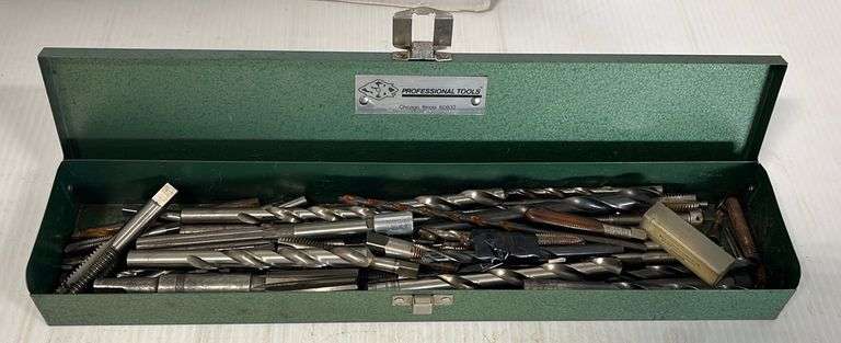 S-K Metal box of quality taps, reamers, and bits, box- 17 1/4"W ...