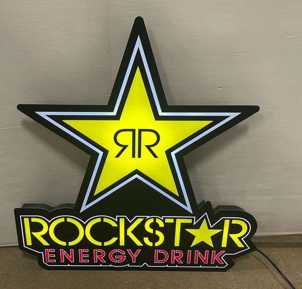 Rockstar Energy Drink light-up sign, 29"W x 30"H, works well - Albrecht ...