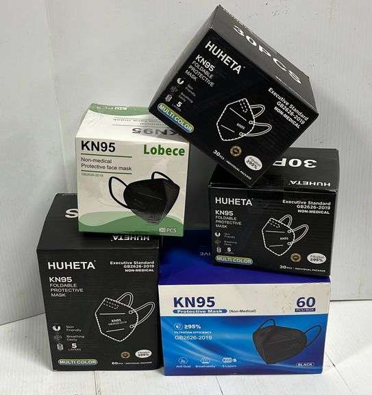 (5) Boxes of anti-dust protective masks, 210-total masks, new ...