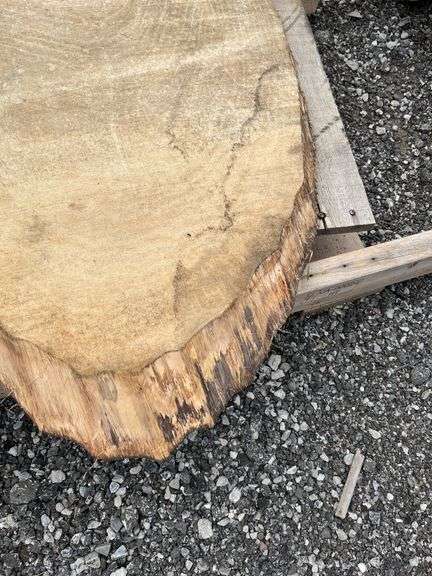 Tabletop, 25" x 62", rough sawn poplar - Albrecht Auction Service