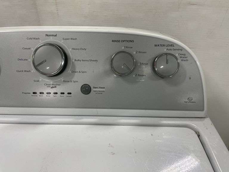 Washer, Whirlpool high-efficiency with all water lines inside, Model No ...