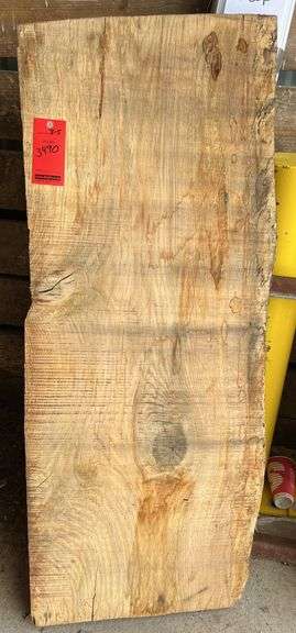 Spalted red oak, live edge, rough sawn, 22" to 23"W x 2"Thick x 55"L ...