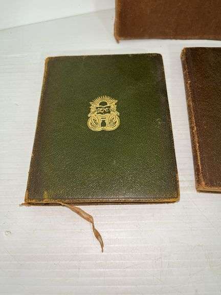 1897 Leather bound books, include: Merry Devil of Edmonton, Marlowe's ...