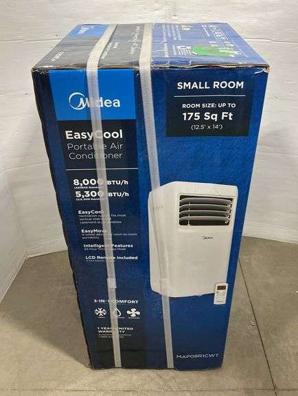 Midea 8,000 BTU portable air conditioner roll around unit, with LED ...