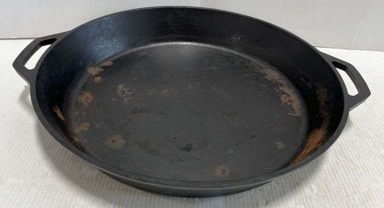 Large cast iron Lodge pan, 1896, no. 17SK, 17"Dia, excellent - Albrecht ...