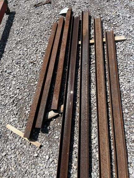 (4) Pieces of channel iron, 3" x 1 1/2" x 8'L, one is 6'L; and (3 ...