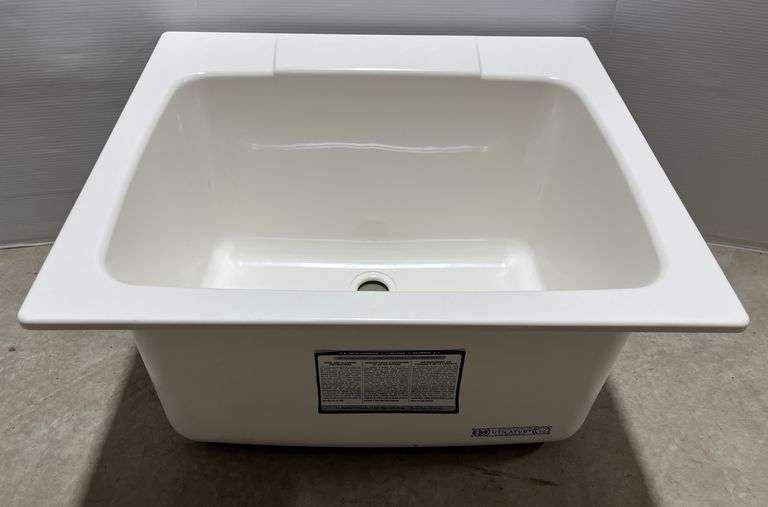 Mustee Model 10 self rimming laundry tray, 21" x 24 3/4", unused, new ...