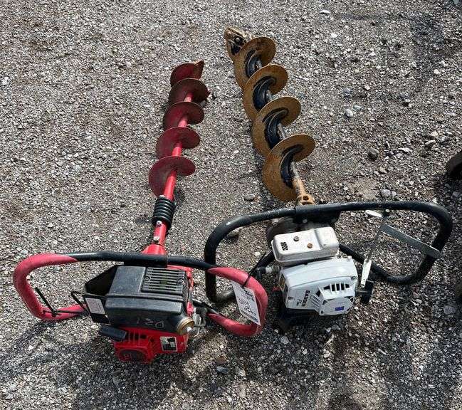 (2) Post hole augers, both have compression and spark, for parts or ...