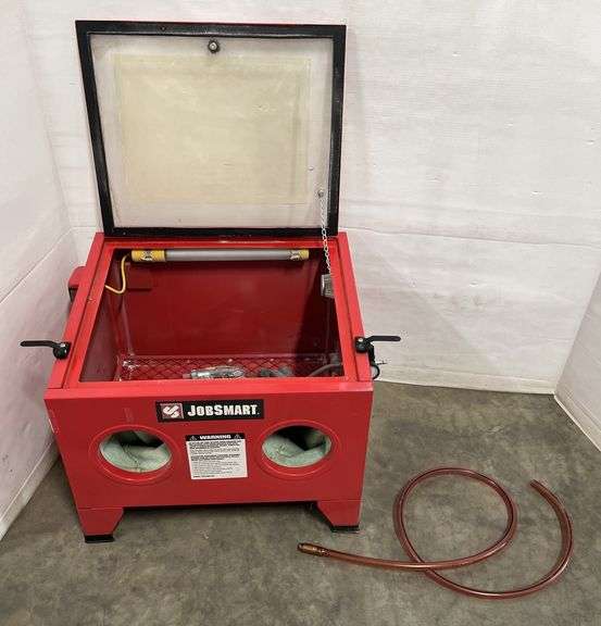 Jobsmart sandblaster unit with spray gun, gauge, light, comes with ...