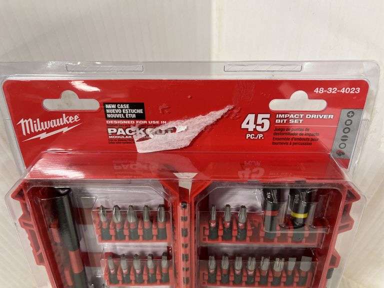 Milwaukee 45-piece shockwave impact driver set, up to 50x the life of ...