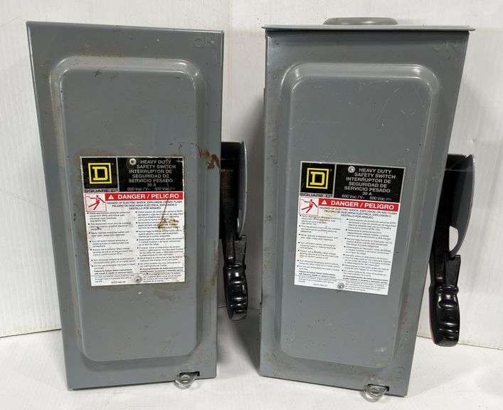 (2) Disconnects, 6"W x 4"D x 14 1/2"H, good, used - Albrecht Auction ...