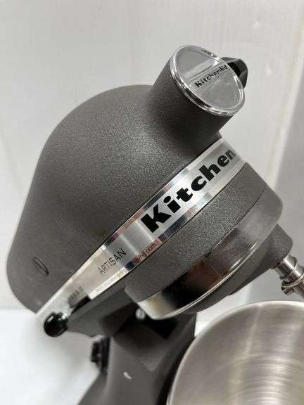 KitchenAid artisan 10-speed mixer, imperial gray color, (4) attachments ...