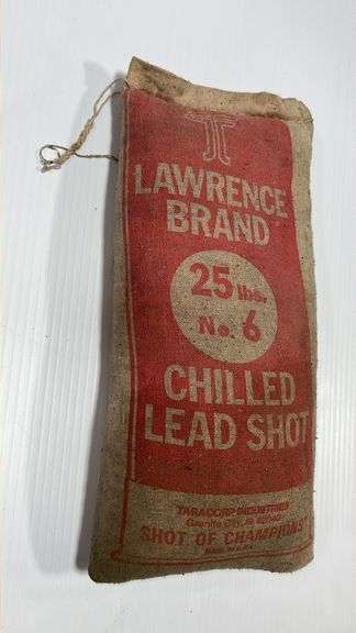 25 lb. bag of Lawrence no. 6 lead shot - Albrecht Auction Service