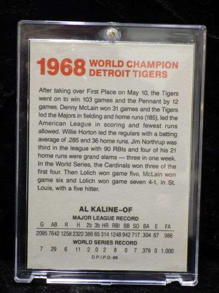 (2) Rare Dominos Pizza Detroit Tigers Cards: Saluting the 1968 World ...