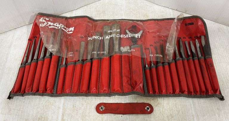Snap-On punch and chisel set, No. PPC-260-AK, missing large center ...