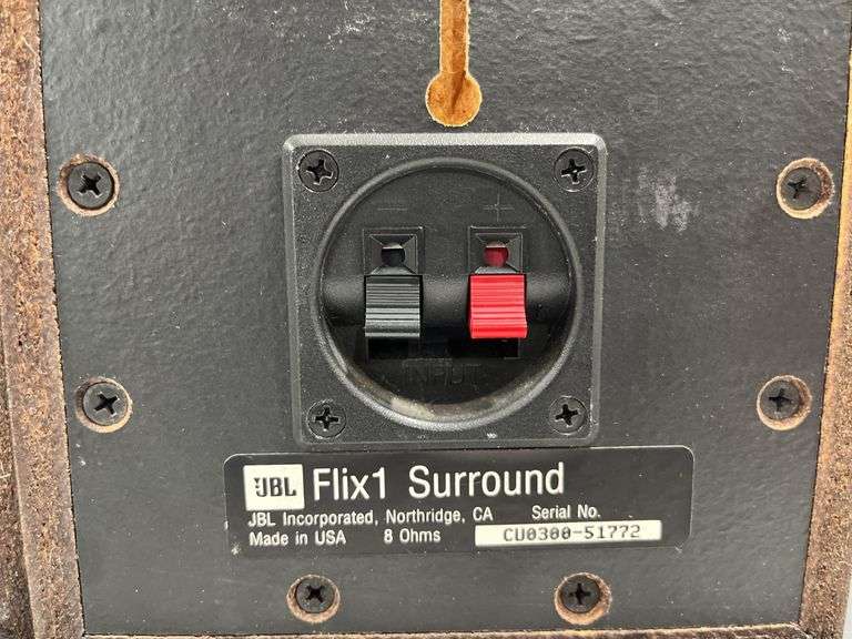 (3) JBL speaker Flix1 speaker set, 2- surround speakers, 1- center ...
