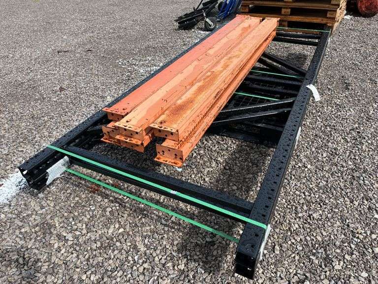 (6) Interlake commercial shelving 597 beams, 5 1/8" x 2 3/4" x 90"L ...