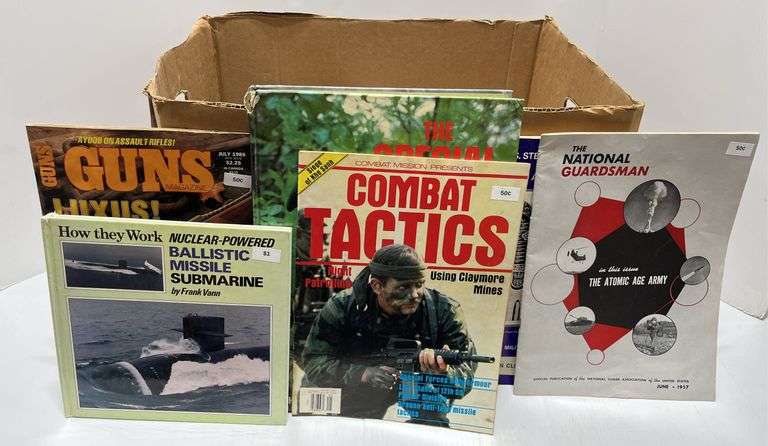 Military books and magazines, include: Air combat, combat and survival ...