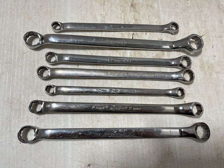 (7) Snap-On offset box wrenches, include: 5- EMXB 12-point metric sizes ...