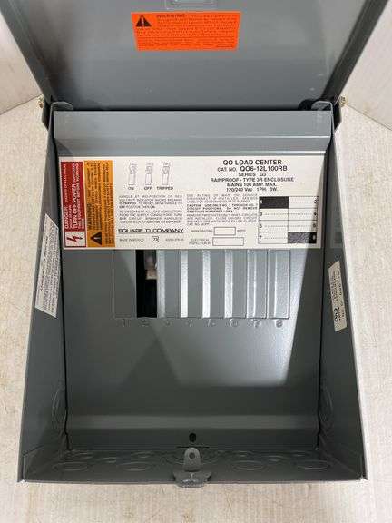 Square "D" load center rain proof, 100 AMP, 8-spaces, 9" x 12", new ...