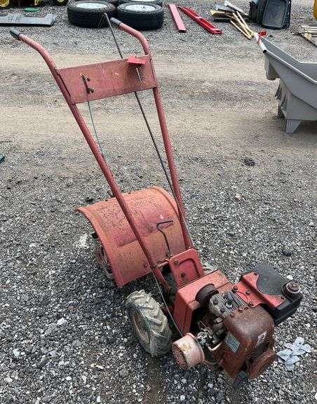 tecumseh rototiller, 5'L, runs on ether, used - Albrecht Auction Service