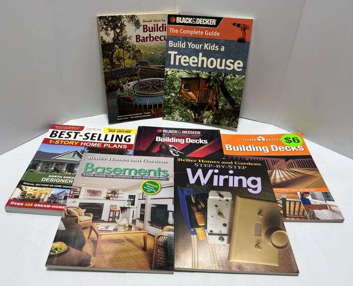 (7) DIY building books, include: Barbecues, Kids tree houses, wiring ...