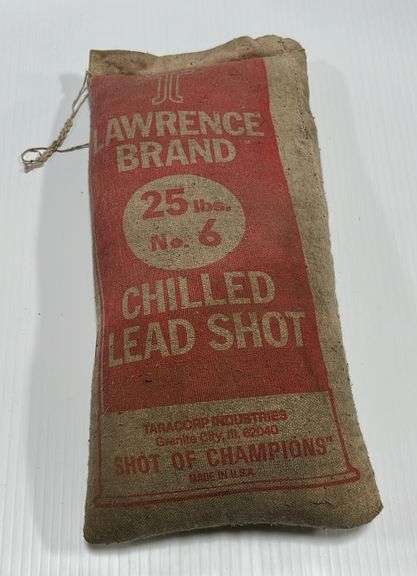 25 lb. bag of Lawrence no. 6 lead shot - Albrecht Auction Service