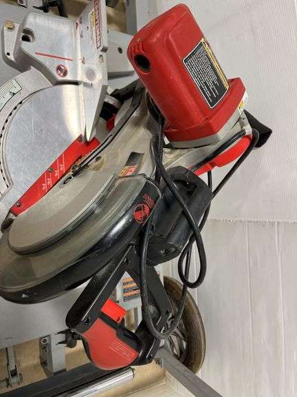 Craftsman 12" dual compound miter saw on RIDGID MS-UV miter saw utility ...