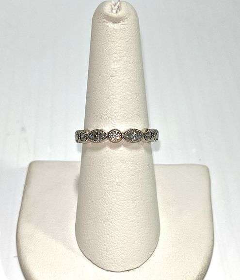 Marquise Pandora ring, round cubic zirconia stones, retried, size 6 1/2 ...
