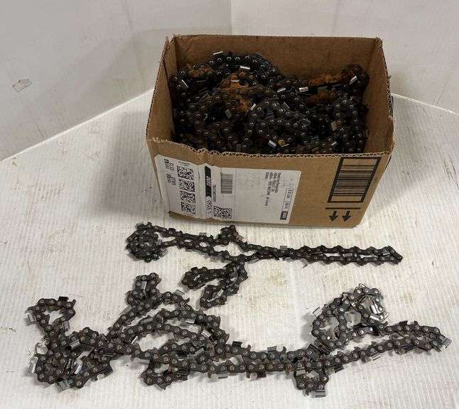 Assortment of chainsaw chains, mostly new, rust from storage - Albrecht ...