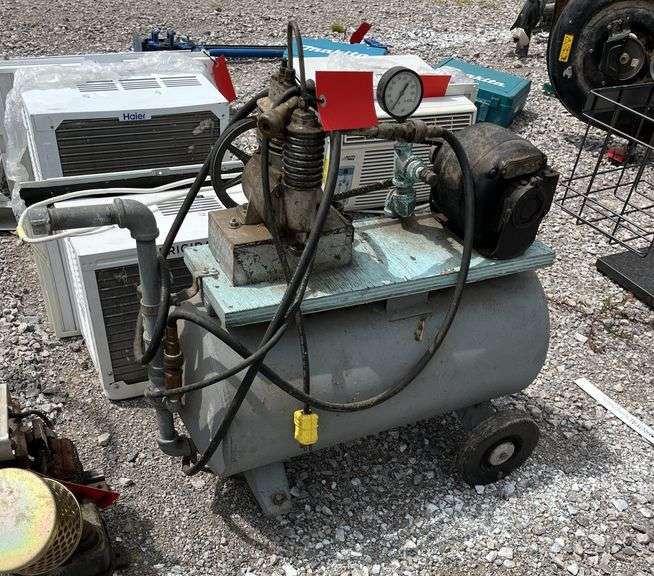 Air compressor, does not run, tank holds air, some fittings will need ...
