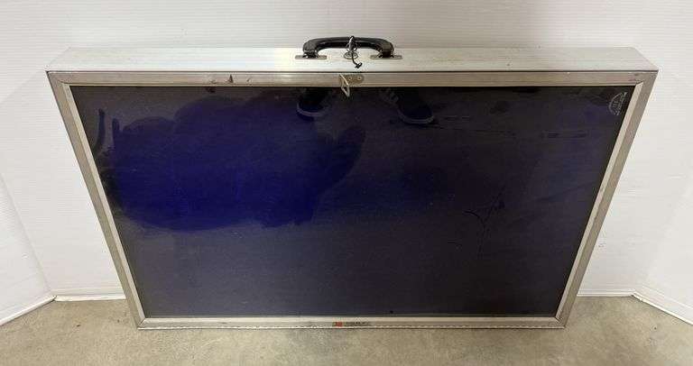 Allstate Mfg. Co. display case with hook and key, 34" x 22" x 3 1/2"H ...