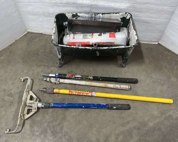 Painters tools and supplies, includes: (2) Rolls of .25 ML, plastic ...
