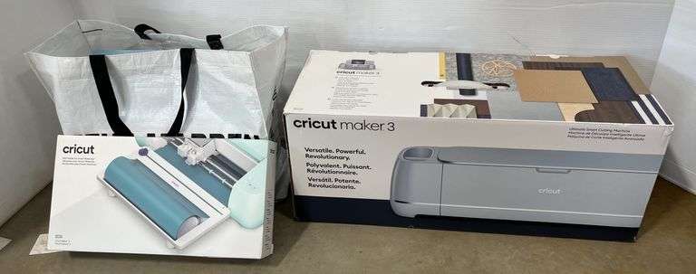 Cricut Maker 3, machine and box, with boxes of smart vinyl and some ...