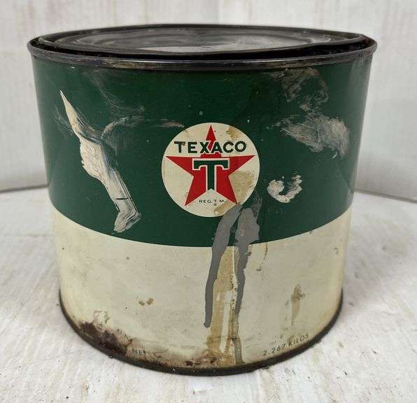 Old Texaco grease can, fair - Albrecht Auction Service