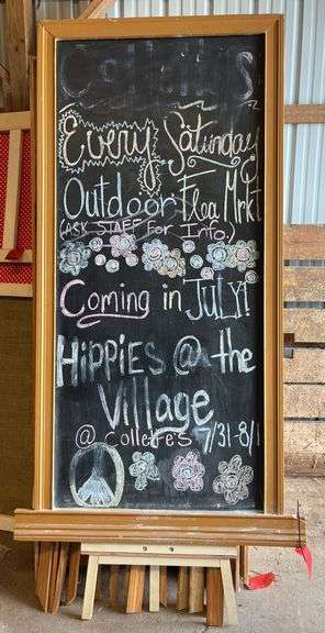 Big chalkboard sign, 3'W x 7'H - Albrecht Auction Service