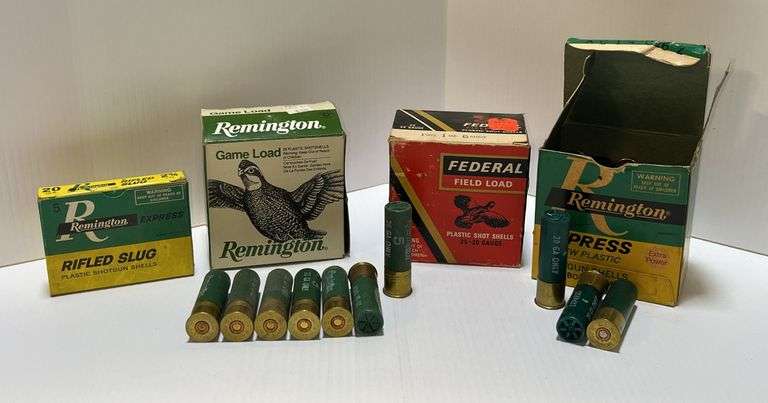 (78) 20 Gauge shotgun shells, include: 5- Remington slugs, 23 ...