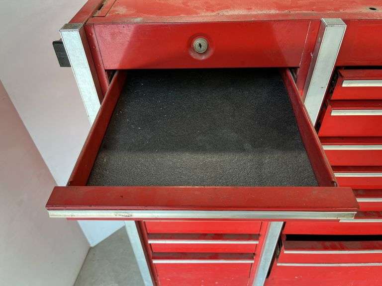 14-Drawer Snap-On roller chest, one drawer needs new rail, 51"W x 21"D ...