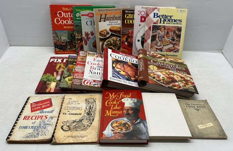 (17) Cookbooks, includes: Betty Crocker, Taste of Home, Hamburger ...