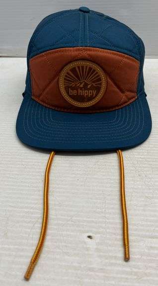You Know Trapper Flap Teal Cap with leather patch "Be Hippy ...