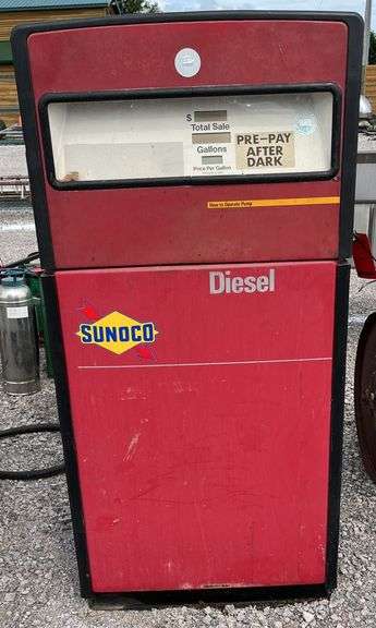 Older SUnoco diesel fuel gas pump, worked when removed 15 years ago ...