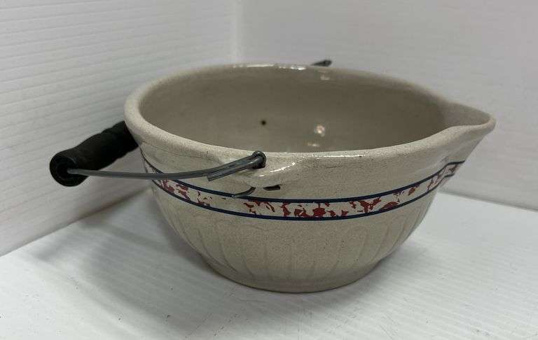 1996 Red Wing stoneware mixing bowl, Continuing the Tradition, has wire ...
